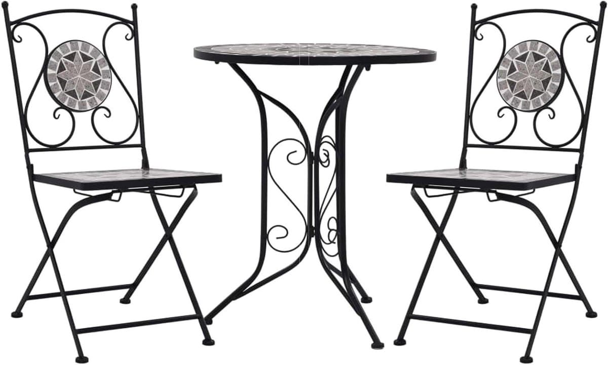 Bistroset 3-delig - Zitgroep mozaïek - Genieten in tuin - Bistro- en ...