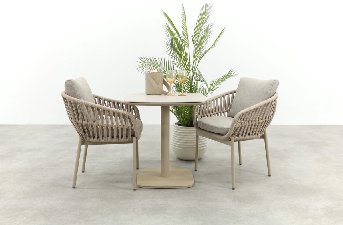 Romeo/Emma bistroset (3-dlg) - Latte - Bistro- en balkonsets, Tuinsets ...